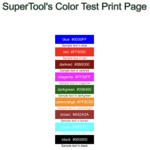 Color Print Test Page PDF - Super Tool